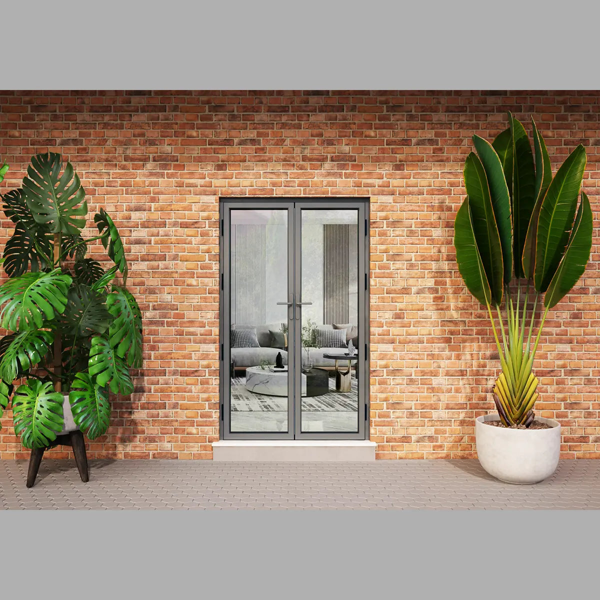 1.5m x 2.1m Aluminium French Door — Prime Aluminium