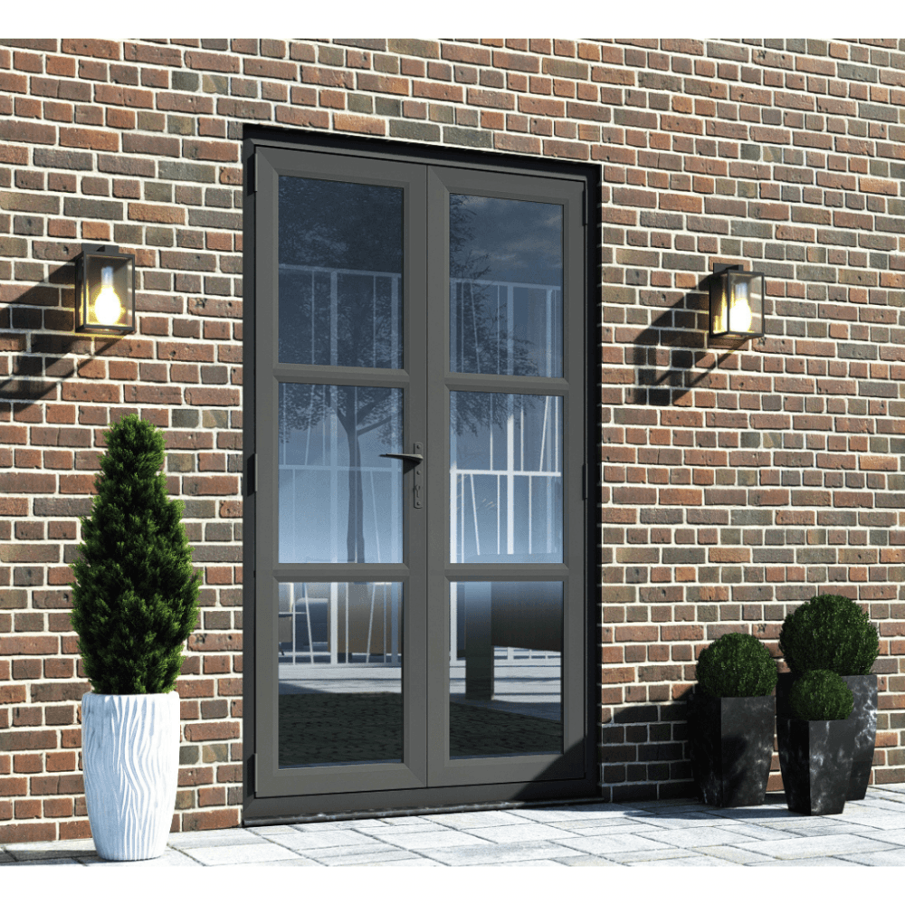 Heritage Style 2.4m x 2.1m Aluminium French Door — Prime Aluminium